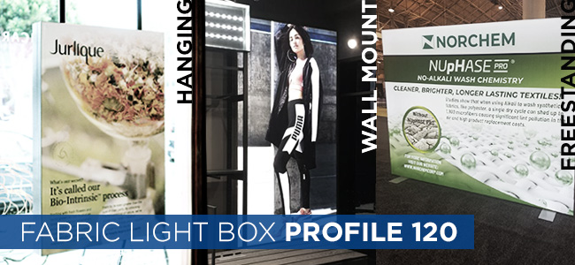 Fabric Light Box Profile 120 | LEDCONN - Versatile LED Light Box Solutions