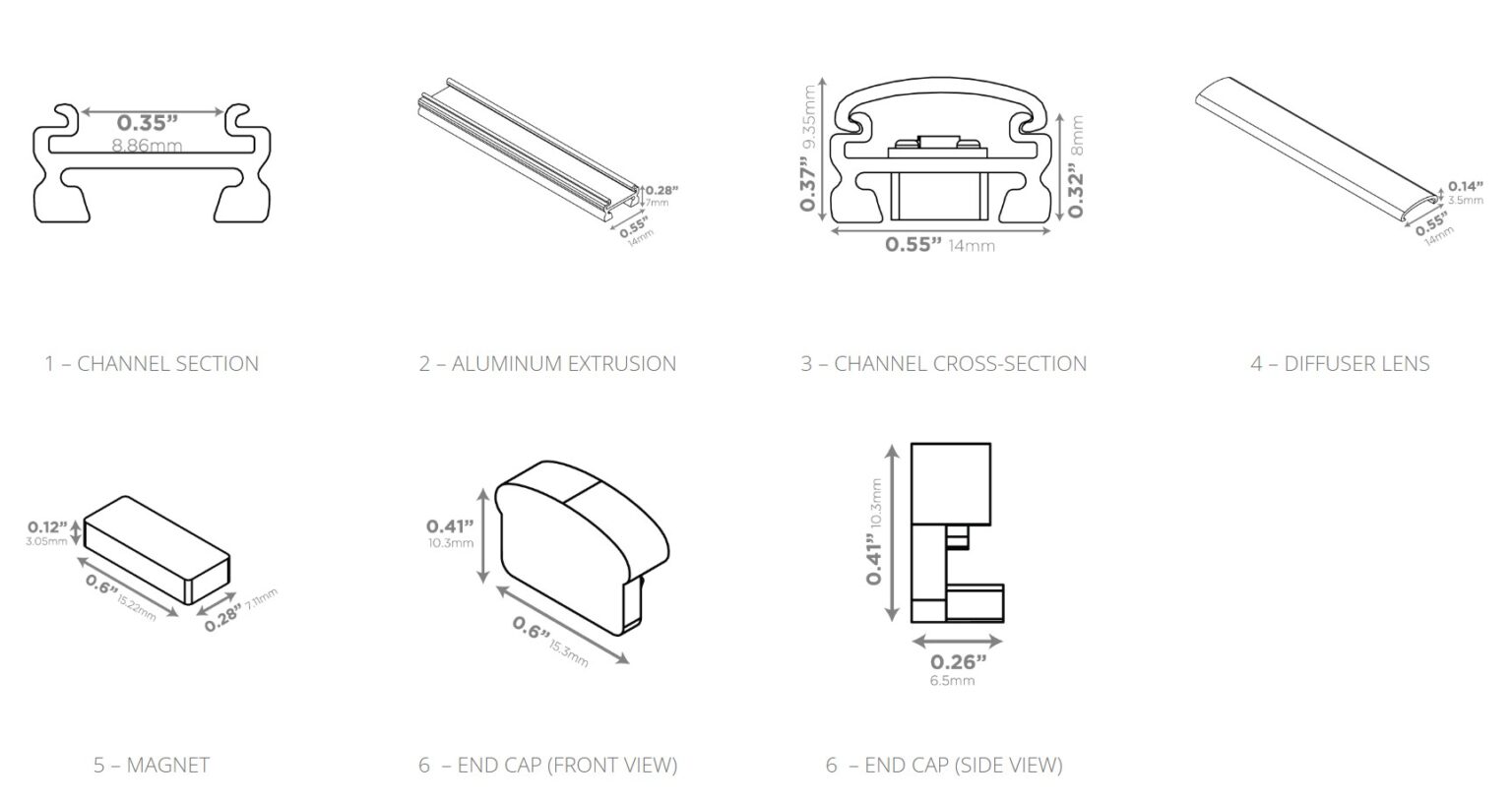 LuxLinear Flat 1408M | LEDCONN - Flat LED Tube Lighting